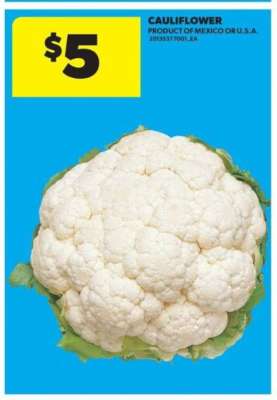 CAULIFLOWER on sale - REAL CANADIAN SUPERSTORE • Starting at ️ $5.00